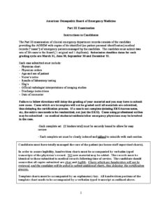 American Osteopathic Board of Emergency Medicine Clinical Exam ...
