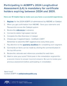 AOBFP Helpful Tips - American Osteopathic Board of Family Physicians