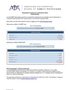 AOBFP-OCC-Requirements-Table - American Osteopathic Board of Family ...