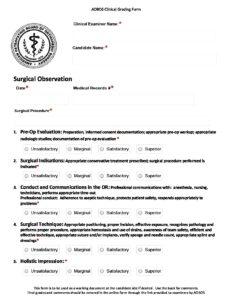 American Osteopathic Board of Orthopedic Surgery Surgical Observation ...