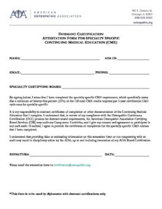 Specialty Specific CME Attestation - American Osteopathic Board of ...